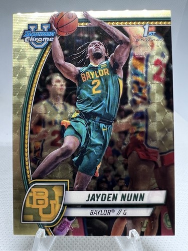 2024-25 Bowman University Chrome #30 Jayden Nunn Gold Vinyl ...