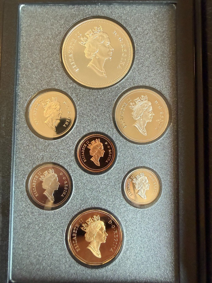 1990 Canada Double Dollar Proof Set Royal Canadian Mint Coinage Coins ...