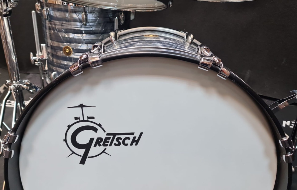 Gretsch Fusion Set Sky Blue Pearl Drumset USA Custom Finsh Ply ...