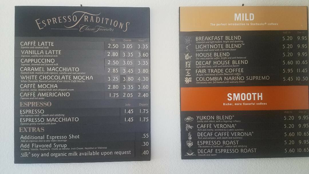 Starbucks Menu Board