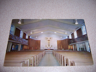 1950s ST. BERNARD CATHOLIC CHURCH INTERIOR, DALLAS TX. VTG POSTCARD | eBay