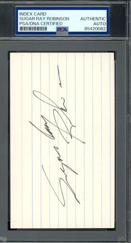 Sugar Ray Robinson PSA DNA Coa Signed 3x5 Index Card Autograph | eBay