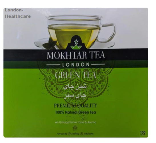 Mokhtar Tea London Green Tea 100% Natural Premium Quality Leaf 100 Tea ...