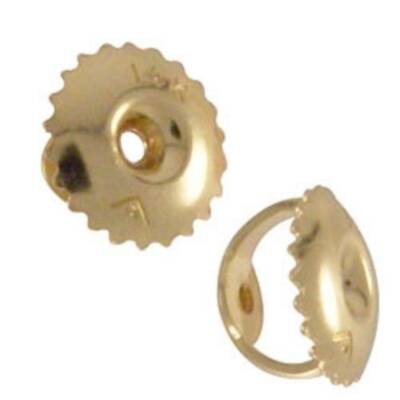 Earring Backs / Ear nuts 1 Pair Solid 14K Yellow Gold Replacement Screw ...