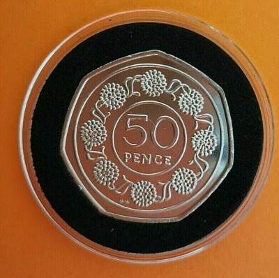 Gibraltar 1988 50p Pence coin Candytuft Flower, Large coin, UNC, AA ...