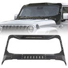 Armor Windshield Frame Cover Visor Cowl w/ LED Lights For Jeep Wrangler ...