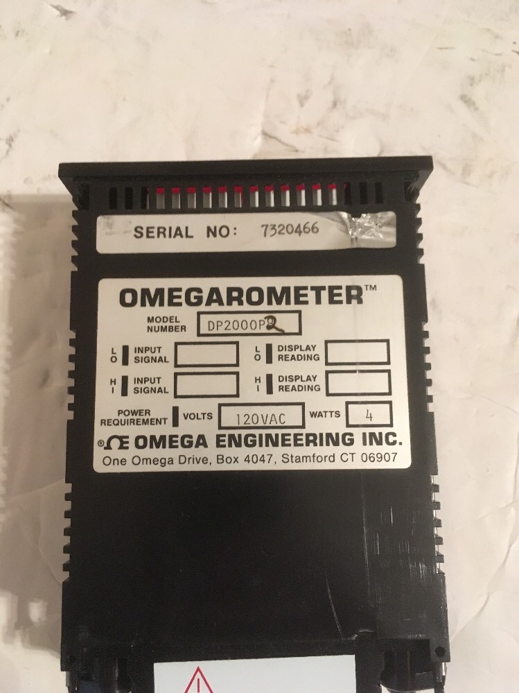 OMEGA DP2000P2 Omegameter Panel Meter 120 VAC 4 Watt 4 DIGIT LCD for ...