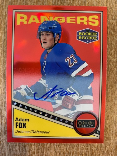 2019-20 OPC Platinum Adam Fox RED RAINBOW AUTOS ROOKIE RETRO RC AUTO ...
