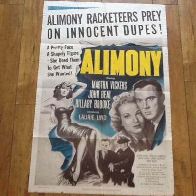 Alimony starring Martha Vickers * John Beal * Hillary Brooke 1949 Film ...