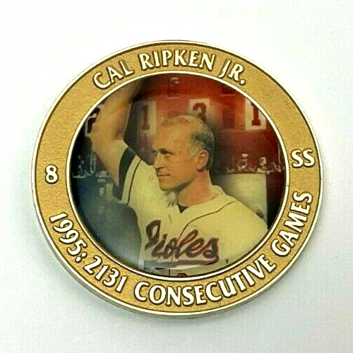 Cal Ripken Jr. 2131 consecutive games Coin Token 1995 Orioles Hall of ...
