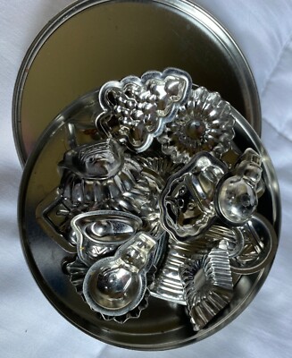 Miniature Metal Candy Molds Vintage Chocolate Holiday Decoration in Tin ...