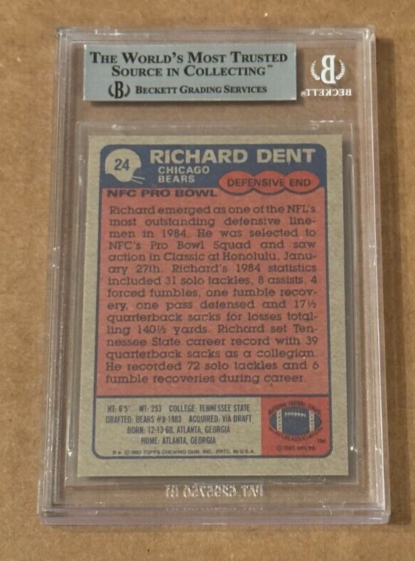 RICHARD DENT SIGNED TOPPS 1985 TOPPS RC BECKETT COA AUTHENTIC CHICAGO ...