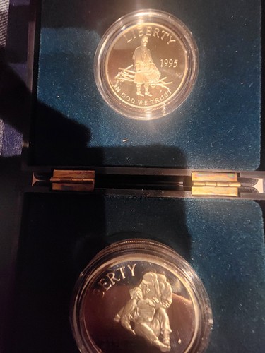 1995 S Civil War Battlefield Proof Set Union TINTYPE Box Case & Booklet ...