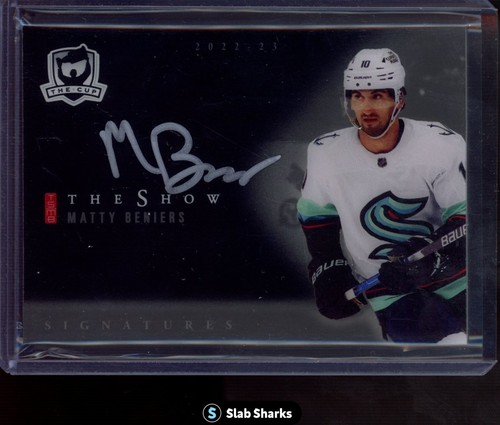 2022 UPPER DECK THE CUP #SW-MB MATTY BENIERS THE SHOW BLACK ROOKIE AUTO ...