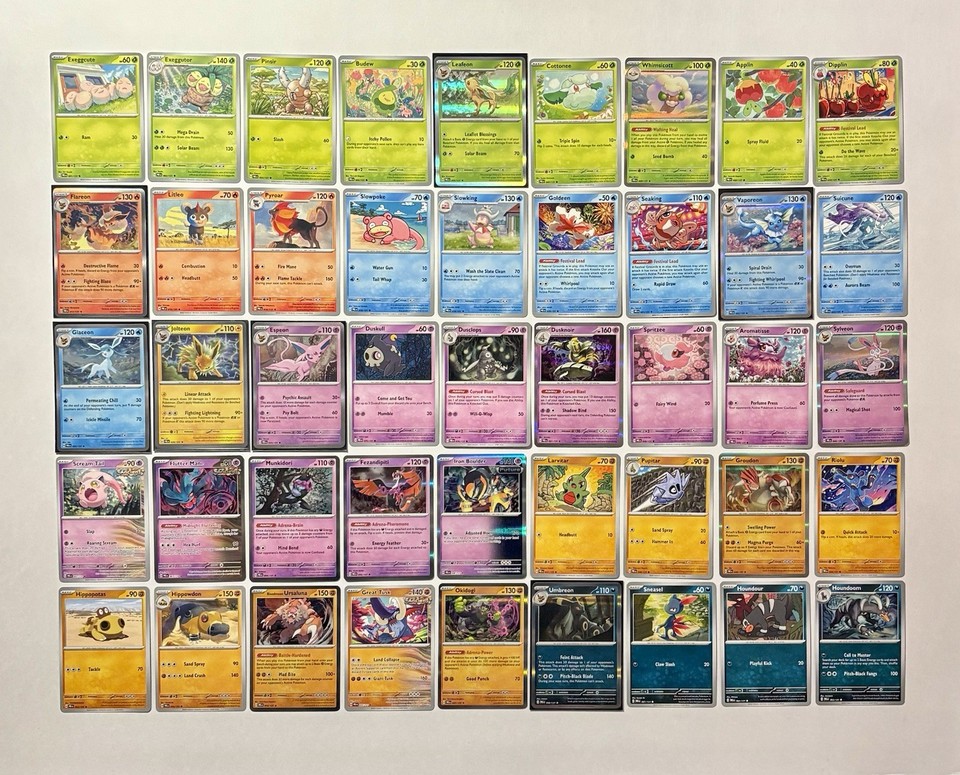 Pokémon TCG Prismatic Evolutions - Complete Base Set C/UC/Rare Holos ...