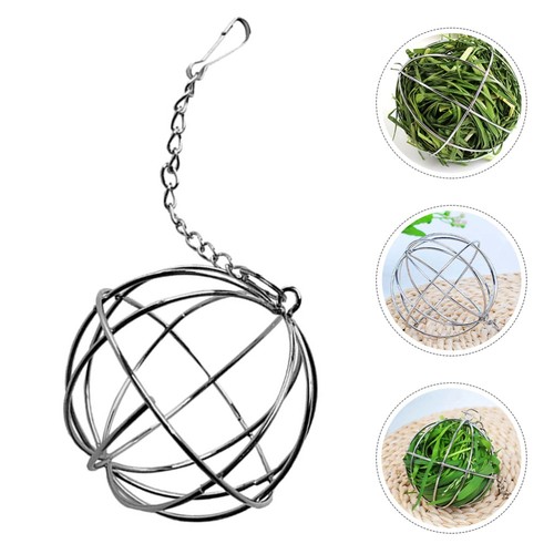 3 PCS Rack Rabbit Hay Dispenser Stainless Steel Ball Feeding Feeder | eBay
