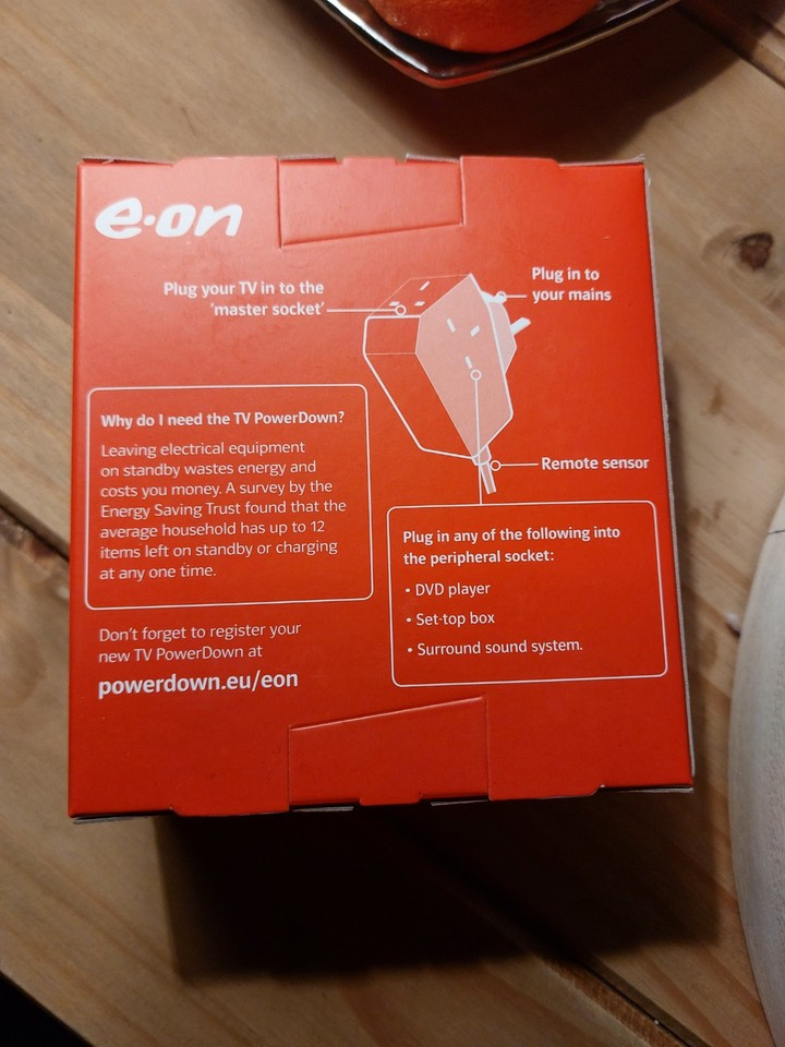 EON - Energy Saver Powerdown Surge Protection TV Plug Remote Power Down ...