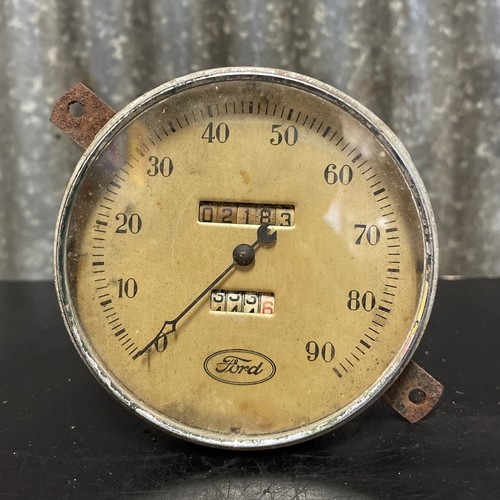 1938 Ford Deluxe Speedometer Gauge Odometer Tripmeter Cluster 4.5" diam ...