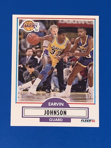 1990-91 Fleer Earvin Magic Johnson Basketball Card #93 Los Angeles ...