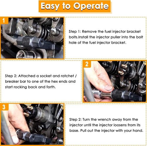6778+6779 Injector Puller+7222 Injector Tube Remover for GM Durama 6.6L ...