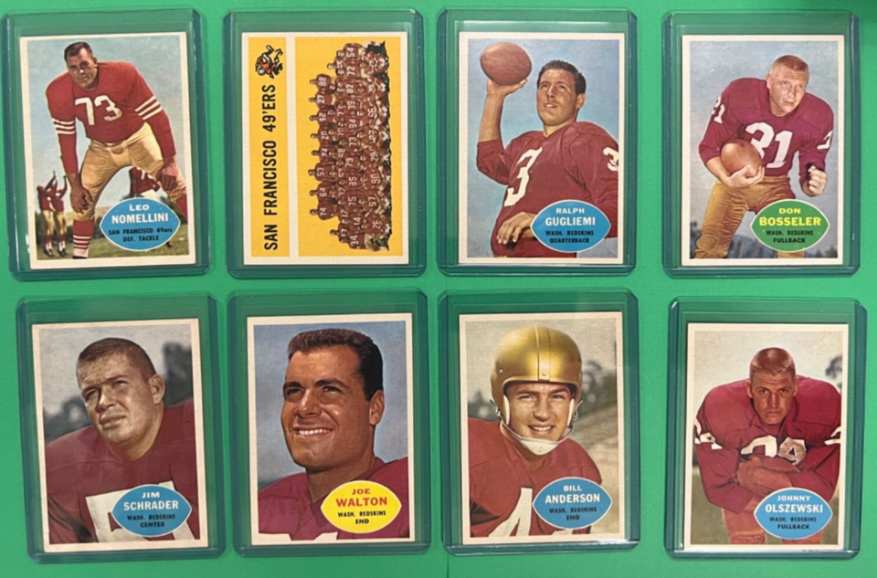 1960 TOPPS FOOTBALL COMPLETE SET 1-132 HIGH GRADE EX-MT+ - NM+ WELL ...