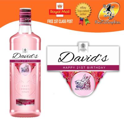 PERSONALISED PINK GIN LABEL BIRTHDAY ANY OCCASION GIFT | eBay