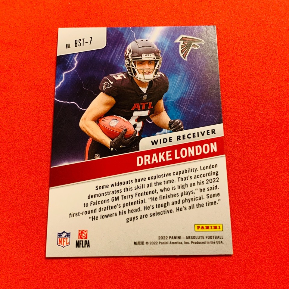 Drake London .. ROOKIE BY STORM .. Atlanta Falcons .. 2022 Absolute RC ...
