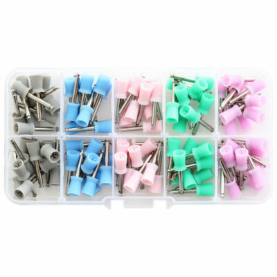 100 Pcs Dental Disposable Rubber Prophy Cup Flat/Tapered/Screw ...