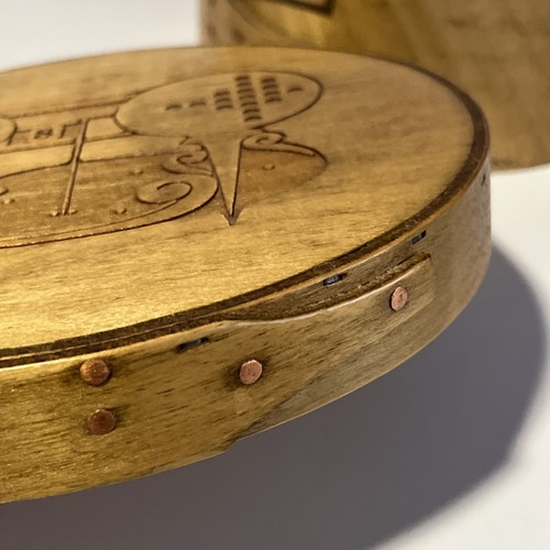 Wood Shaker Design Style Round Box Swallowtail Joints Jim Jennings Gold ...