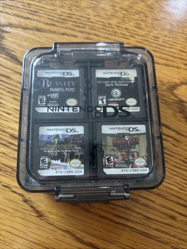 Nintendo DS Mystery/ Puzzle Game Lot ( 5 Loose Games, Clear Case ...