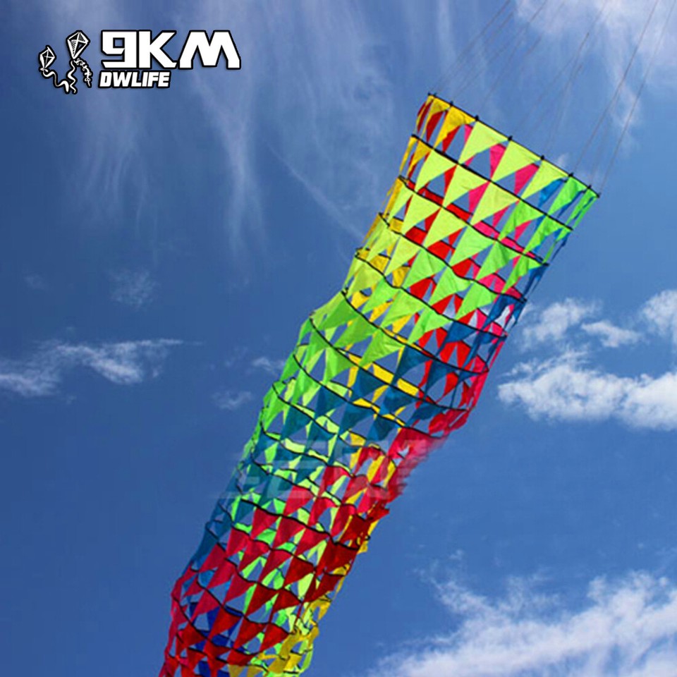 5m Swirly Windsock Ribbon Kite Line Laundry Kite Super Turbine Kite for ...
