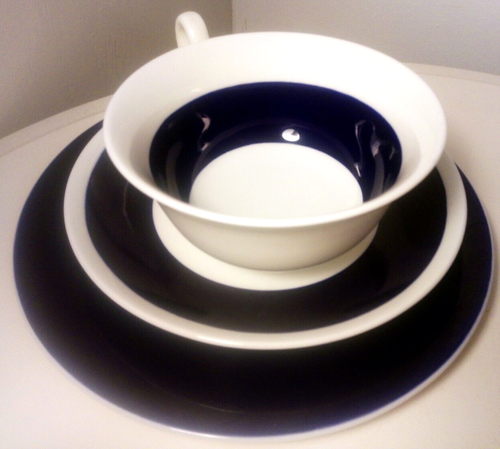 Wedgwood Trio- 'Blue Band' Cup & Saucer- Antique ceramics- Beautiful GC ...