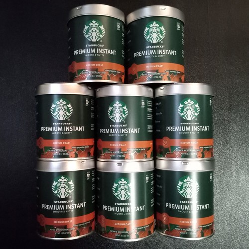 NEW Starbucks Premium Instant Medium Roast Coffee 8 Cans Tins- Exp: Dec ...