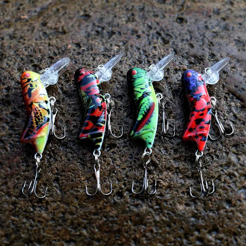 12pcs Insect Fishing Lures Mini Crankbait Fishing Lures 4.5cm 3.5g | eBay