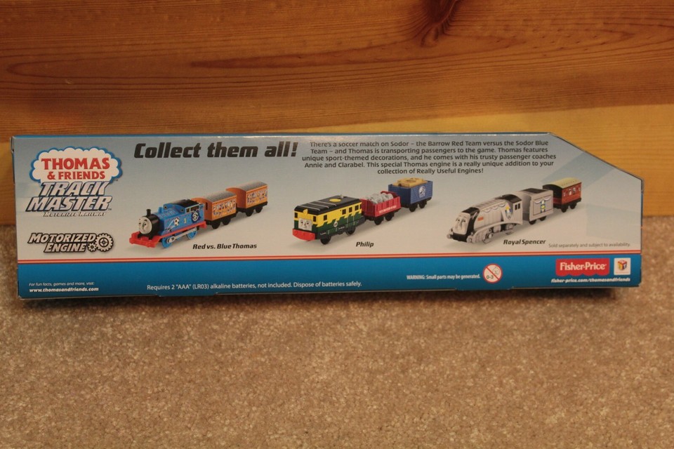 Trackmaster RED VS. BLUE THOMAS Motorized Train DFM83 2015 Soccer Annie ...