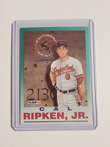 1992 Fleer #711 Cal Ripken Jr Orioles Shortstop Baseball Card 2130 ...