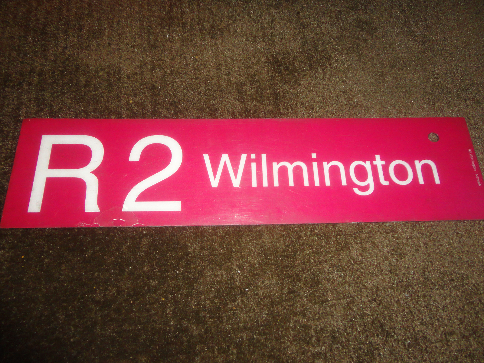 SEPTA Philadelphia R-2 NEWARK/WILMINGTON Railroad Subway Retired Sign ...