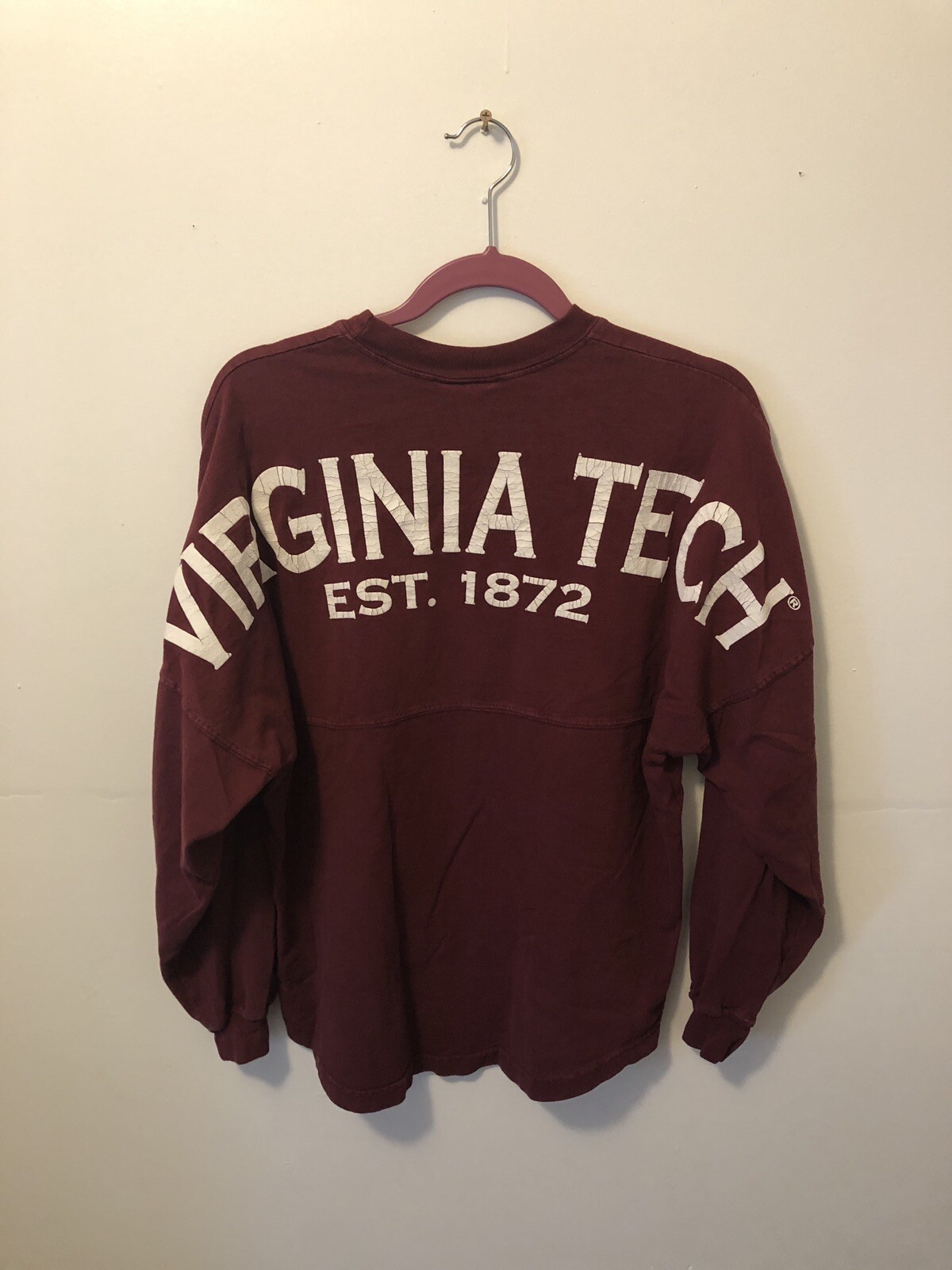 90’s vintage virginia tech maroon spirit jersey size small made in USA ...