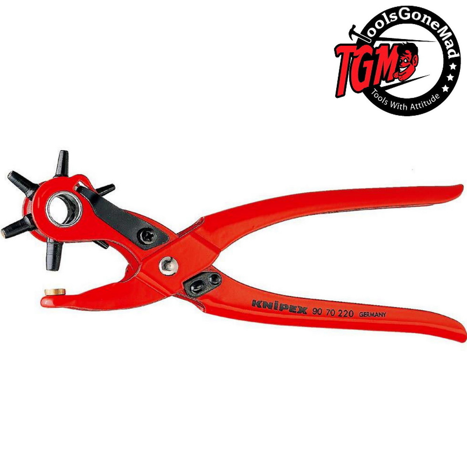 Knipex 220mm Revolving Leather Eyelet Hole Punch Puncher Punching ...