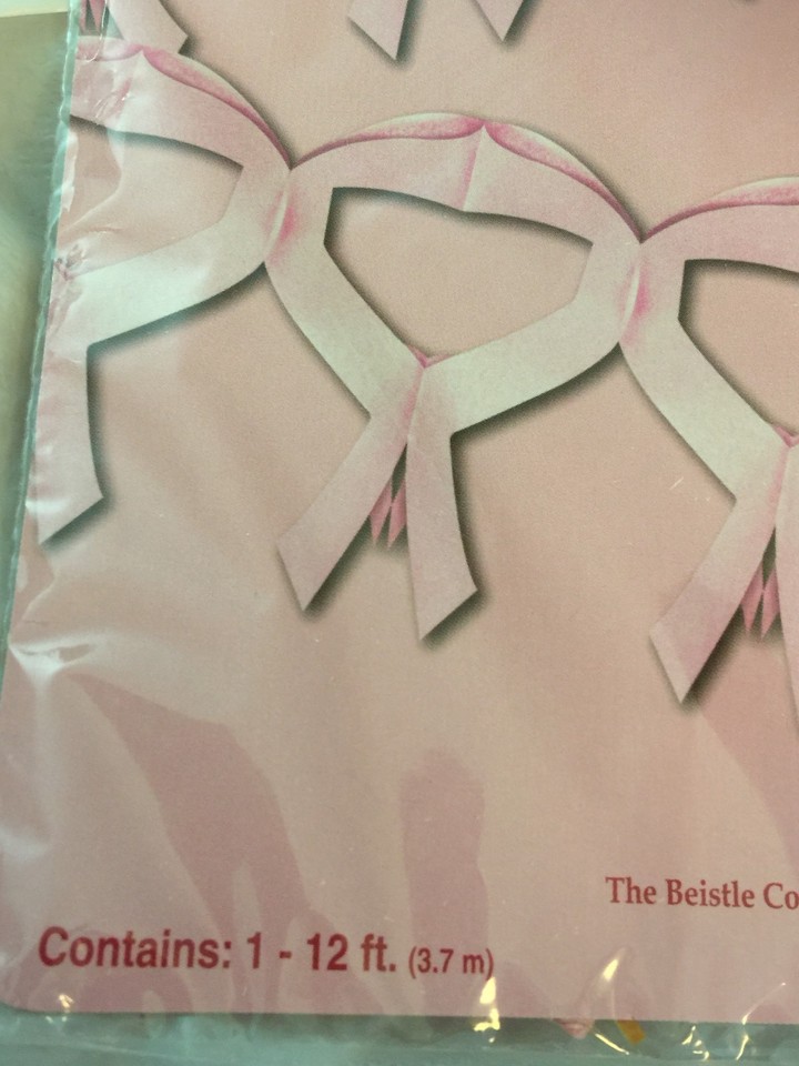 Pink Ribbon Garland Beistle Creation Breast Cancer Awareness Party ...