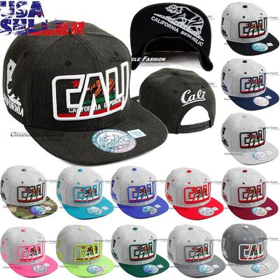 Cali Baseball Cap California Republic Adjustable Snapback Hat Hip Hop ...