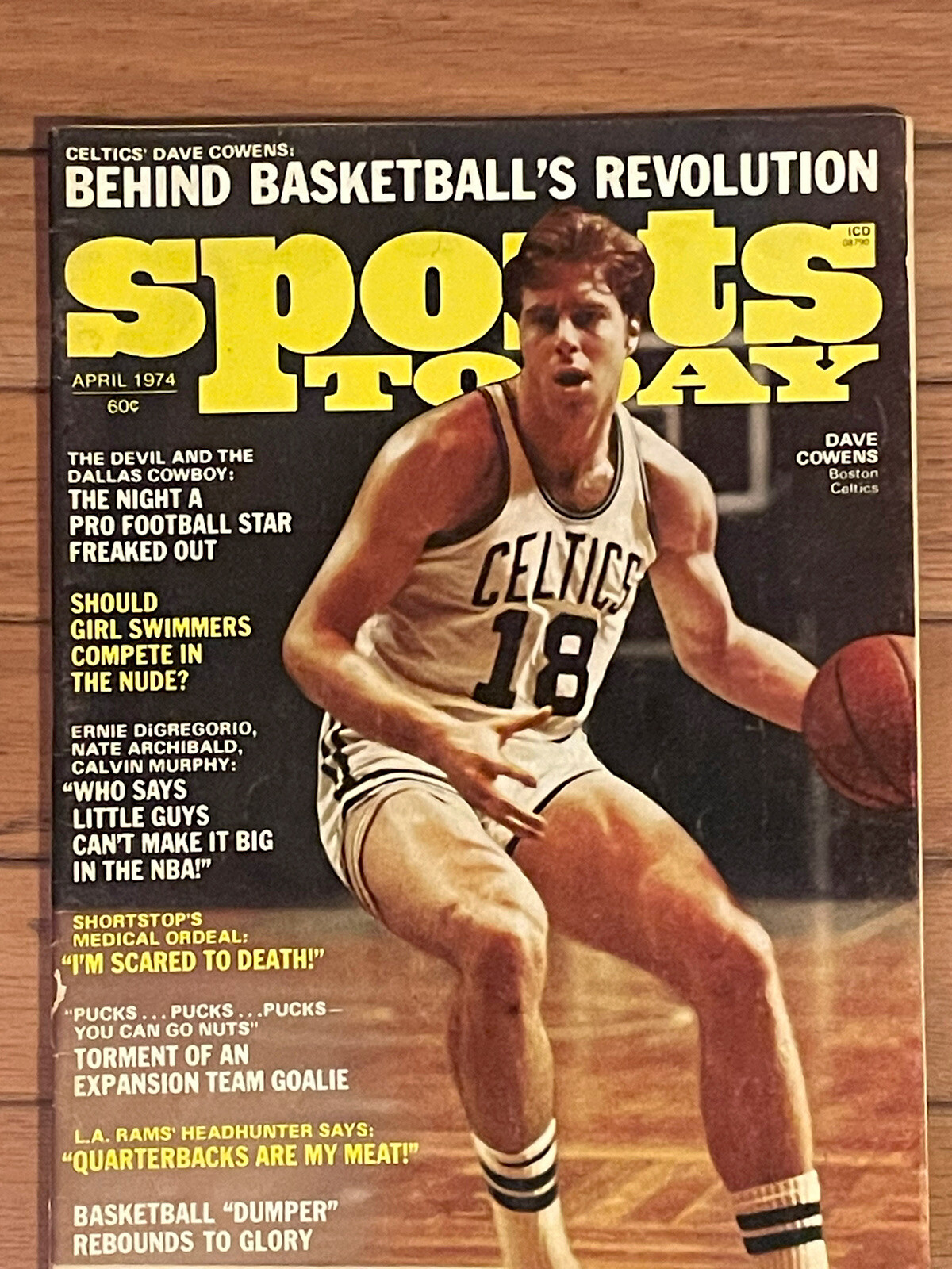 4/74 Sports Today Dave Cowens Boston Celtics MVP World Champions ...