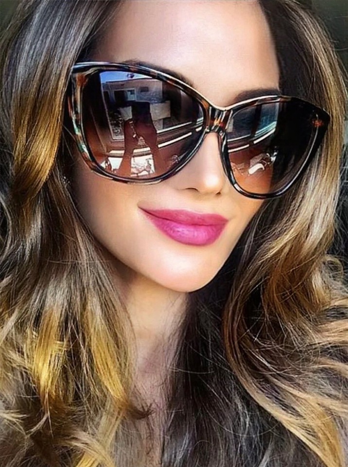 Large VICTORIA Cat Eye Linda Yellow Gold Metal Rim XXL Oversized Luxe ...