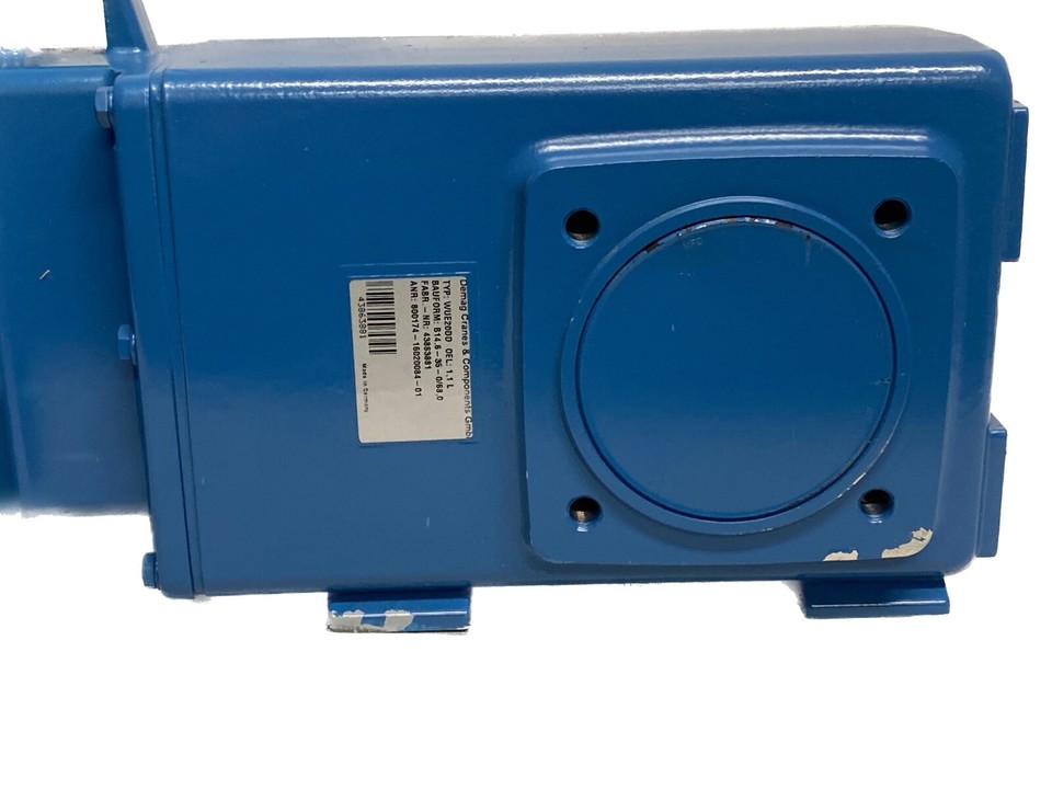 Demag .88 HP 1720 RPM AC Motor ZBA 80 A 4 B020 w/ Brake & WUE20DD Gear ...