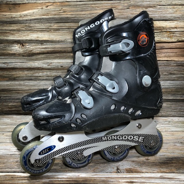 Mongoose Black ABE-5 Rollerblades In-line Mens Size 8 Skates | eBay