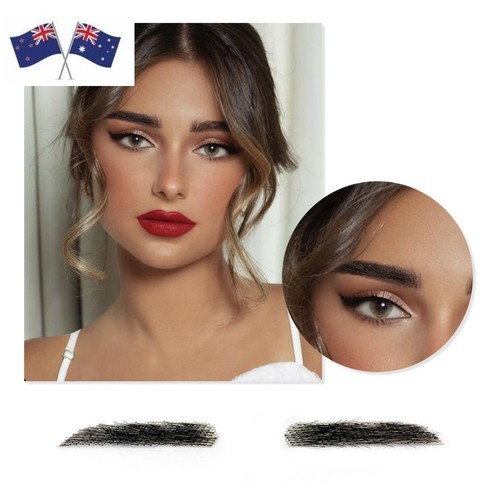 New Women Artificial Fake Eyebrows Wave Style Artificial Weaving ...