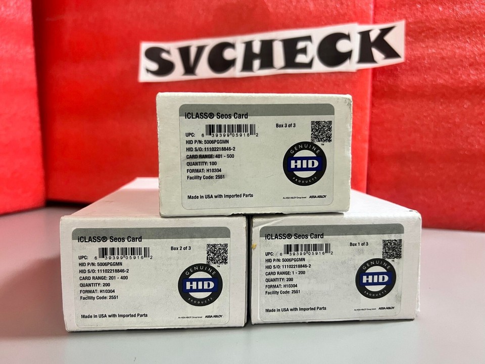 lot of 25 HID 5006PGGMN iCLASS Seos Card White | eBay