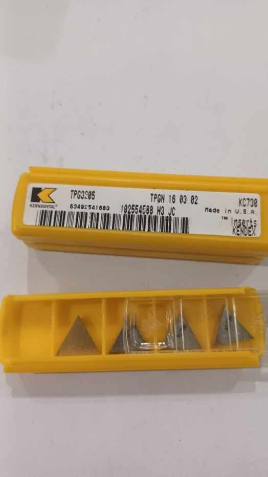 (5) Kennametal TPG3205, KC730, 1183071, 5 inserts, Solid Carbide, TiN ...