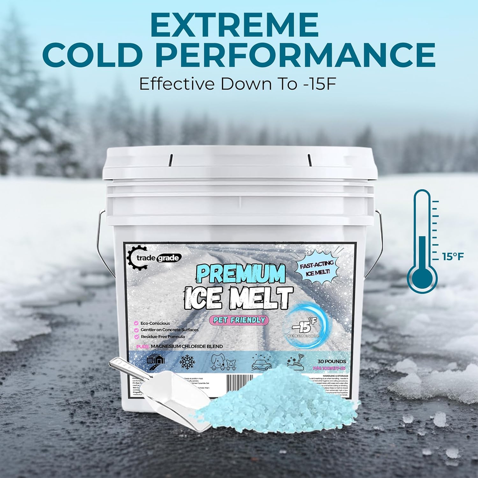 Pet-Friendly Ice Melt - Fast Acting Magnesium Chloride Formula, Safer ...