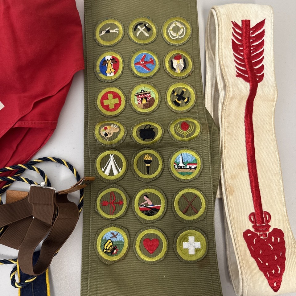 Boy Scouts Sash Merit Badges, BSA Mid-Century Patrol Award Patch, Boy ...